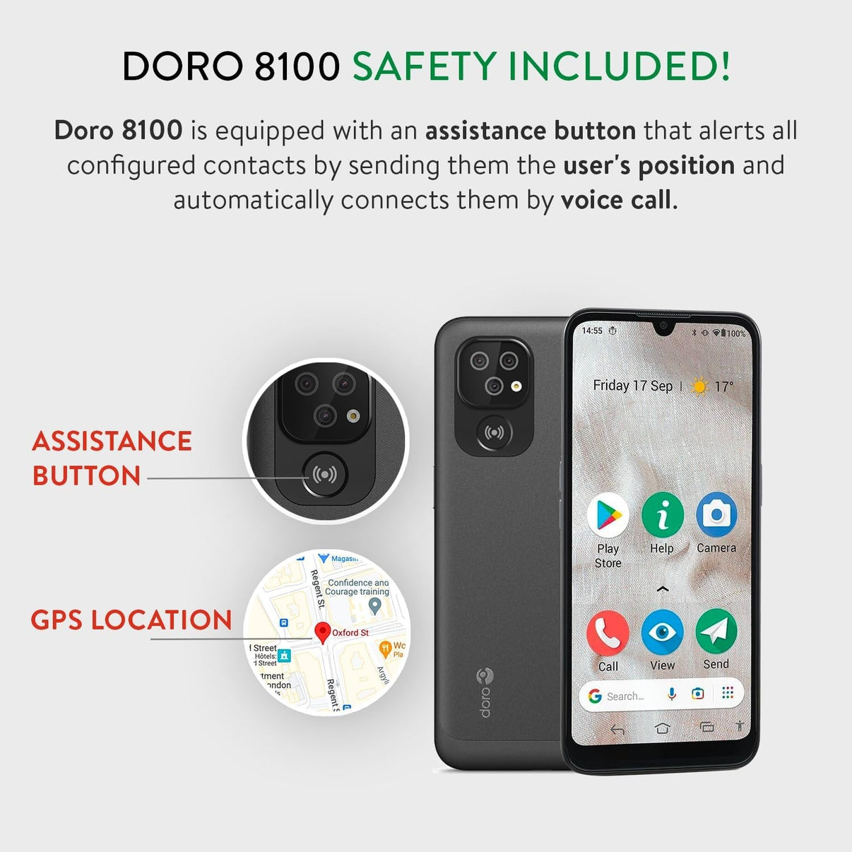 Doro 8100 4G Unlocked Smartphone for Seniors - Easy Mobile Phone – The ...